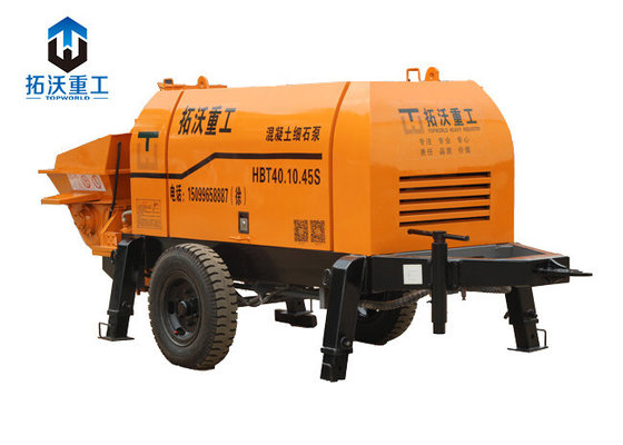 Remote Control Concrete Mixer Pump , Stationary Concrete Pump 45KW Motor Power