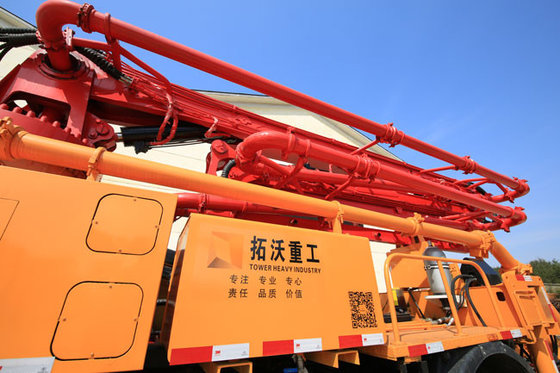 Electric Cement Portable Truck Mixer Boom Pump For High Building Construction