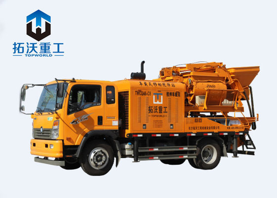 Diesel Power Electric Truck Mixer Pump / Small Cement Pump High Pressure