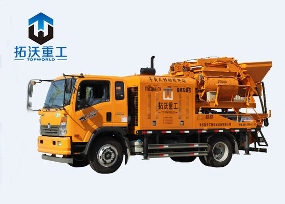 Full Hydraulic Self Loader Truck Mounted Mixer Pump High Work Efficiency