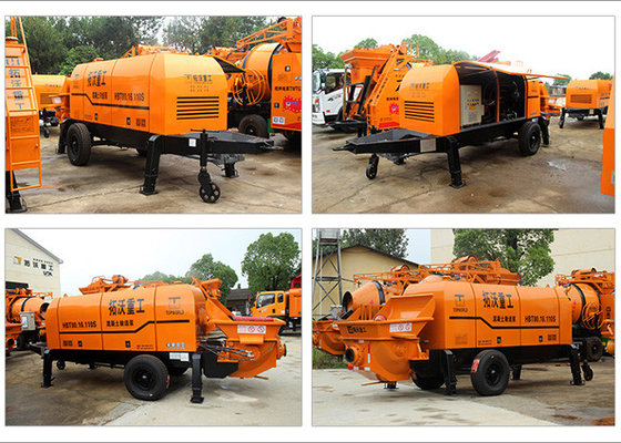 Optimized Hopper Diesel Concrete Pump Trailer With ISO Certification