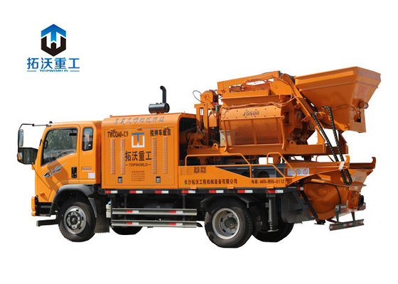 Reliable Concrete Cement Mixer And Pump With Truck 8 Mpa Pumping Pressure