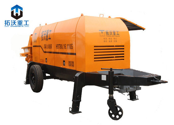 Reliable Design Trailer Mounted Concrete Pump / Concrete Pumping Machine