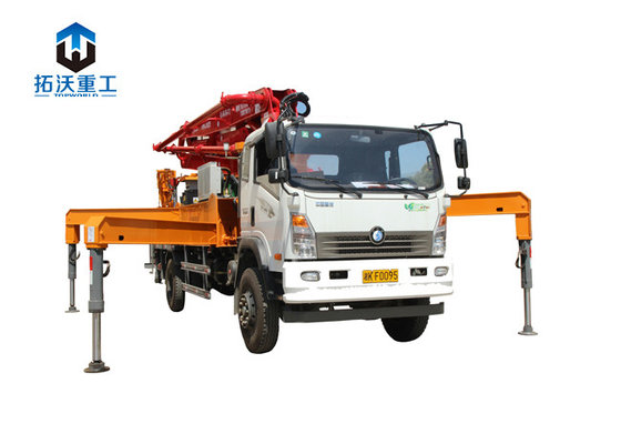 Reliable Truck Mounted Concrete Boom Pump , Portable Concrete Mixer And Pump