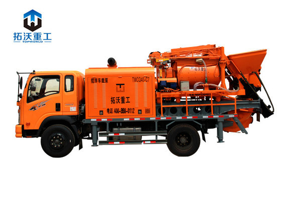 Topworld TWCQ40 C7 Concrete Mixer Machine / Water Pump Truck 13.58 T Weight