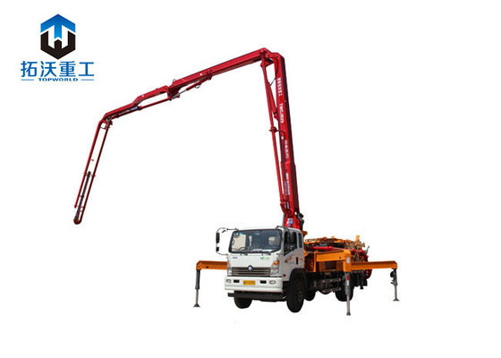 Small Occupied Area Trailer Concrete Pump Convenient Construction Site Layout With Boom