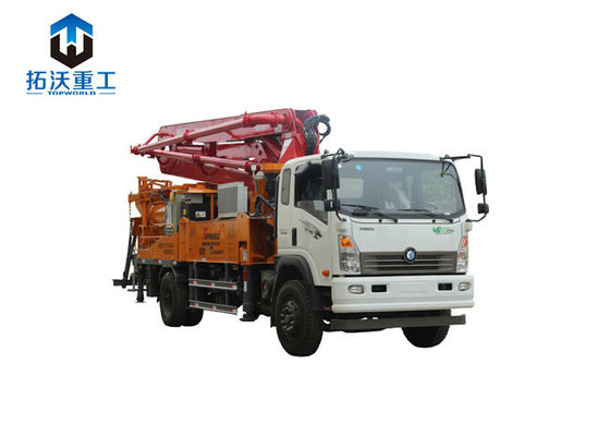 Truck Mounted Concrete Pump / Portable Concrete Mixer 22600kg Weight