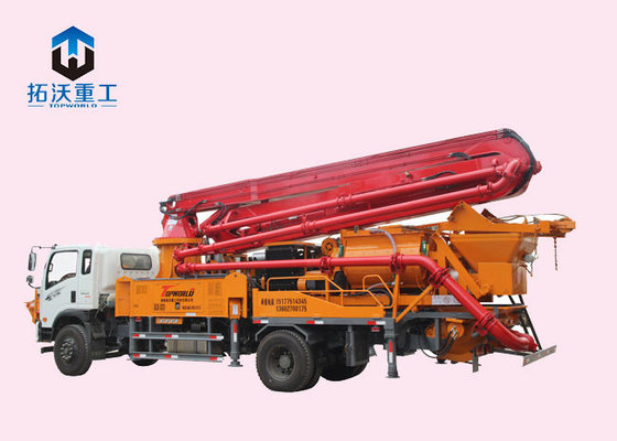 33m Pump Concrete Pump Trailer Truck Mounted Heavy Machine 6 / 10 Mpa Pumping Pressure