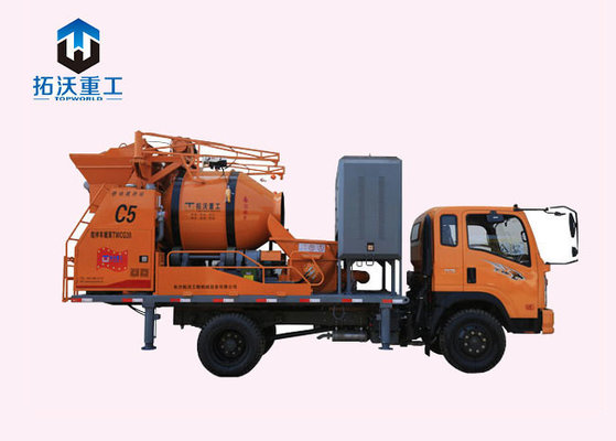 Double Horizontal Shaft Concrete Mixer Pump , Forced Concrete Drum Mixer