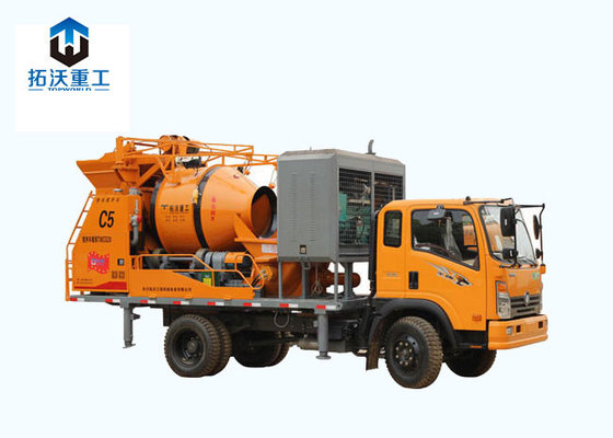 Long Distance Delivery Concrete Mixer Pump Truck Truck Mounted Cement Mixer