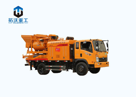 Mobile Concrete Mixer Pump Truck 40m³/H Concrete Out 140 - 230 Concrete Slumps
