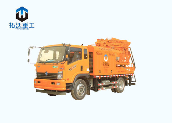 Electric Mobile Concrete Mixer With Pump , Diesel Engine Drum Concrete Mixer Pump