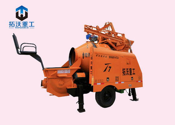 Stationary Diesel Concrete Mixer Pump Trailer With 30 Cubic Meters Per Hour