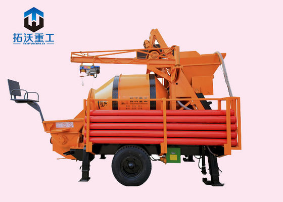 Portable Concrete Mixer Pump Trailer Mini Concrete Mixer Trailer 0.7m³ Hopper
