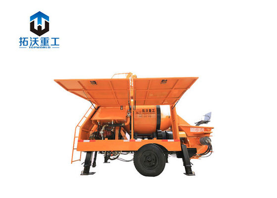 0.4 KW Transformer Concrete Mixer Pump Trailer , Electric Concrete Pump