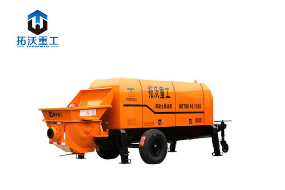 Stationary Lightweight Concrete Pump Machine 30m^3 Delivery Output With Trailer