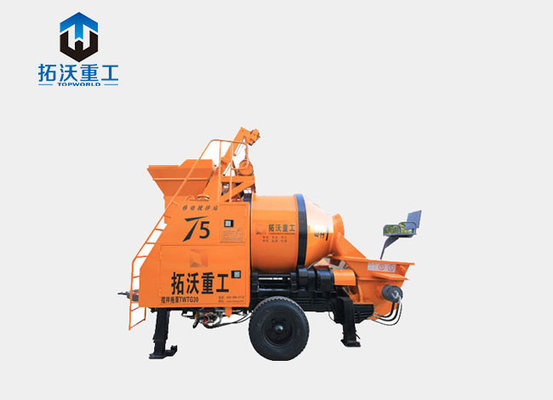 Trailer Building Portable Mixer Pump Construction Equipment Cement Mixer With Pump