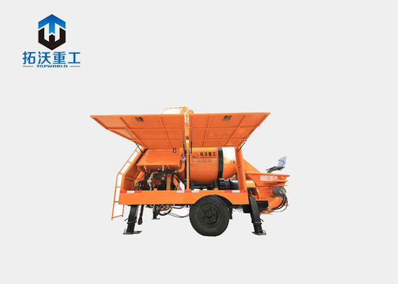Siemens PLC Portable Mixer Pump Small Trailer Concrete Pump 1 Year Warranty