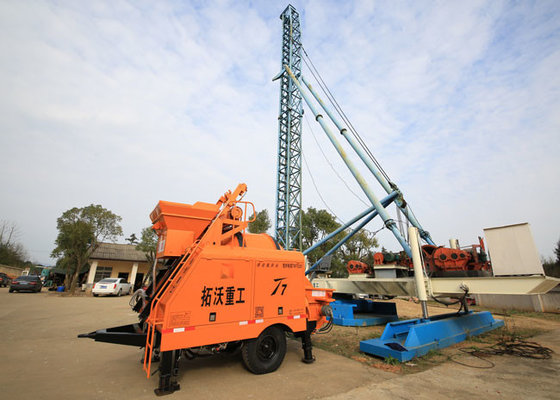 New Condition Concrete Mixer Pump Machine With Electric Engine Topworld T7