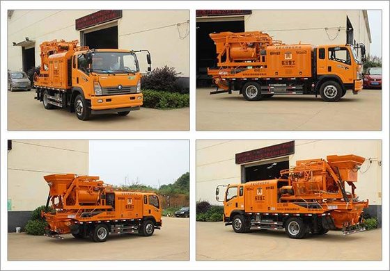 High Efficiency Truck Mixer Pump Forced Type 7220 × 2450 × 3550 Mm Dimention