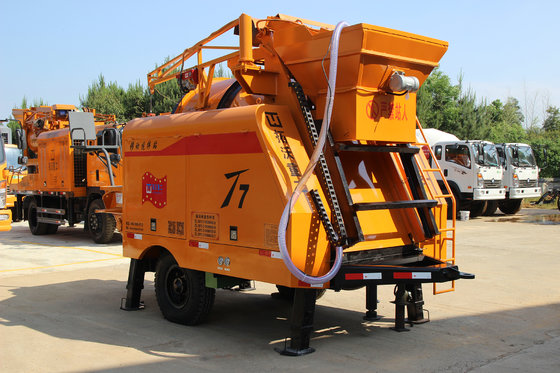 TWTG30 T7 Mini Rotating Drum Machine Small Mobile Concrete Mixer With Pump