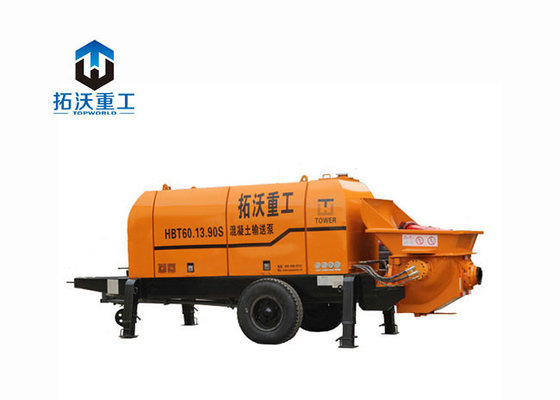 Durable Concrete Mixer Pump , Hydraulic Concrete Pump With 8 Mpa Pumping Pressure