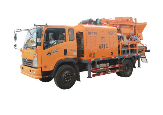 Mounted Concrete Mixer Pump Truck Simple Operation Diesel And Electric Dual Purpose