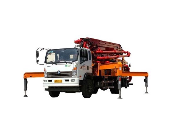 Truck Mounted Placing Boom Pressure Concrete Pump For Small Commercial Mixing Station