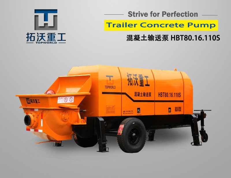 Mini / Lightweight Concrete Pump Double Cylinder Hydraulic Pumping System