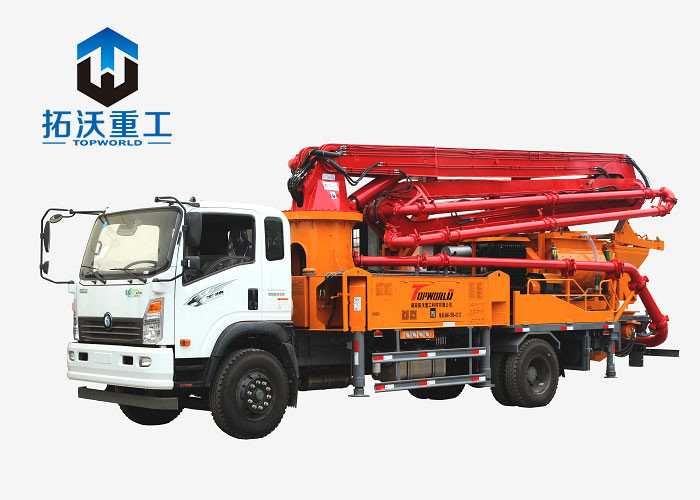 Boom Pressure Concrete Pump , Cement Boom Truck 3960 Mm Overall Height