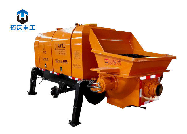 Mini Concrete Pump , Mobile Trailer Mounted Concrete Pump 8 Mpa Pumping Pressure