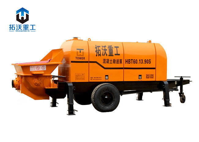 Optimized Hopper Diesel Concrete Pump Trailer With ISO Certification
