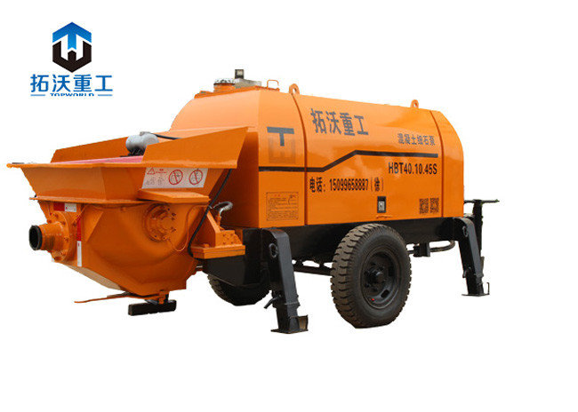 Optimized Hopper Electric Concrete Pump , Peristaltic Concrete Pump Save Energy