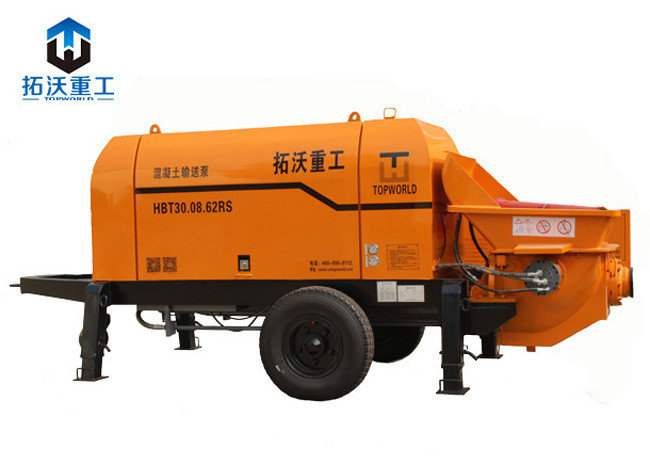 Double Filter System Trailer Mounted Concrete Pump With 1 Year Warranty
