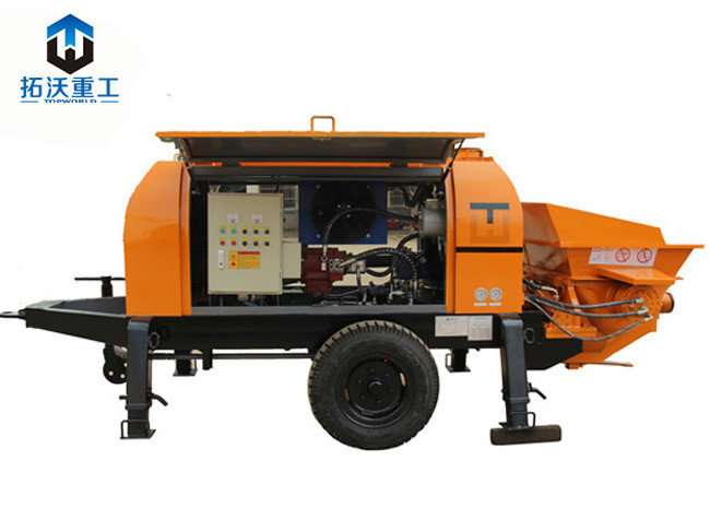 Small Fine Stone Electric Concrete Pump Ready Mix Concrete Pump 4300 Kg Total Weight