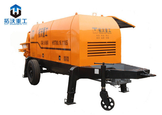 Reliable Design Trailer Mounted Concrete Pump / Concrete Pumping Machine