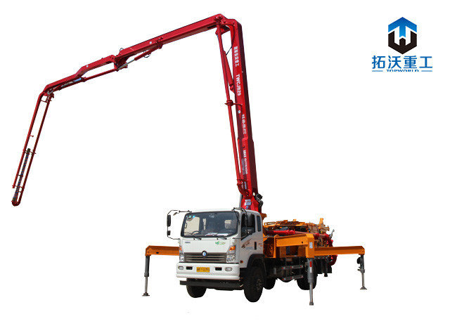 40m³/H Concrete Out Truck Mounted Boom Pump With 8 Mpa Pumping Pressure