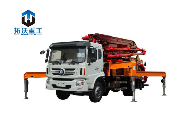 33M Boom Pressure Self Loading Concrete Mixer With Boom Pump 22600 Kg Weight
