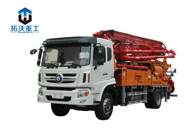 Convenient Truck Mounted Boom Pump / Concrete Mixer Pump With Hydraulic Pump