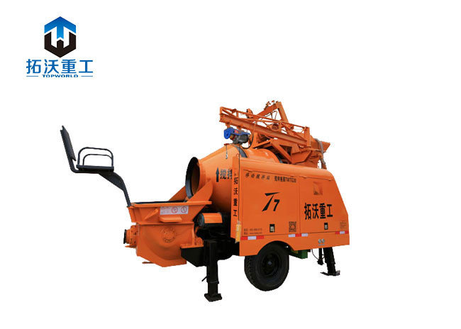 High Efficiency Concrete Mixer Pump Trailer For Small Building Construction