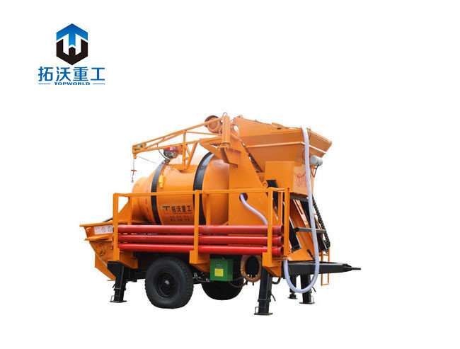 Draggable Self Loading Concrete Mixer 5200*2200*3350 Mm Dimension With Pump