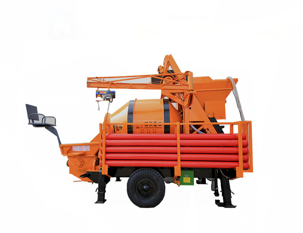 Draggable Self Loading Concrete Mixer Alloy Eye Plate With Pump TWTG30 T8