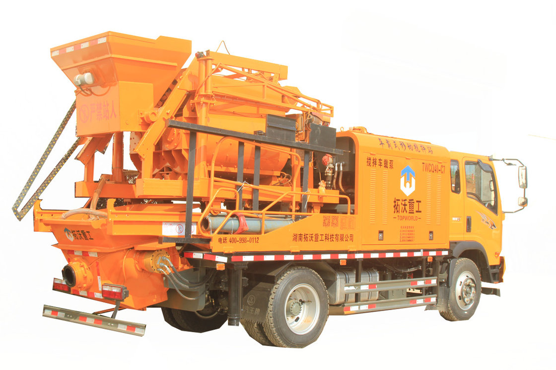 Electrical Engine Truck Mounted Concrete Pump Concrete Mixer Pump Great Performance