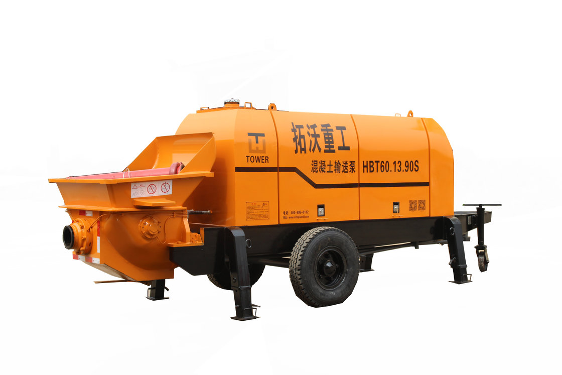 ISO Certification Optimized Hopper Trailer Pump , Concrete Mixer Machine With Pump