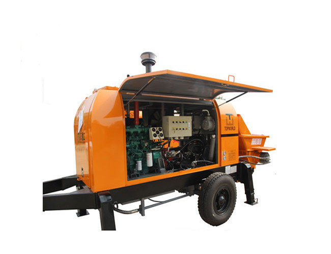 Remote Control Mortar Concrete Mixer Pump Trailer Machine For Philippines