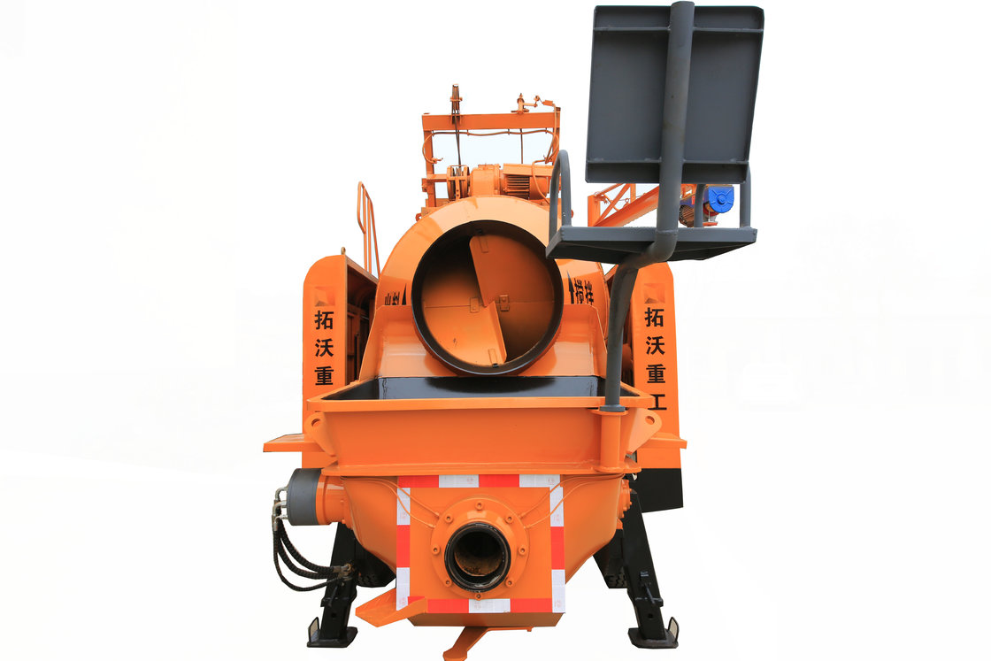 Rural Construction Concrete Mixer Pump Trailer / Concrete Pump Machine