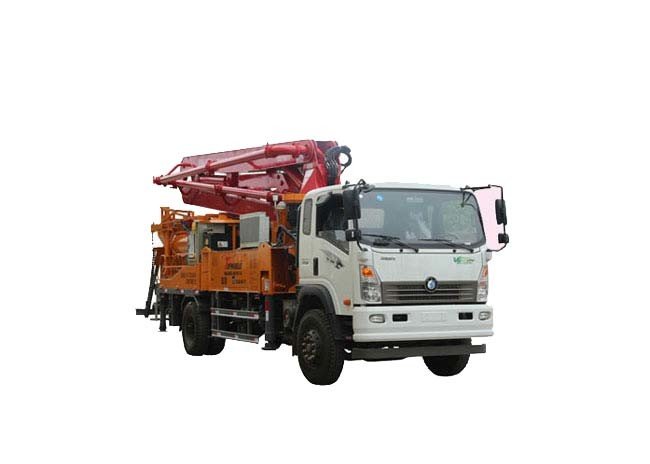 34m Double Bridge Concrete Mixer Boom Pump Truck With High Performance