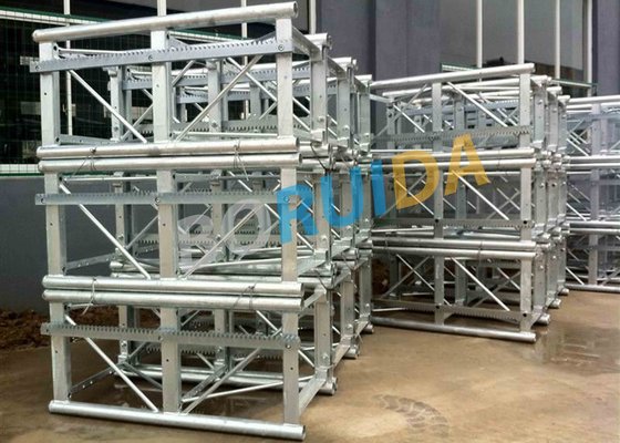60m Single Cage Construction Material Hoist , Steel Galvanized Material supplier