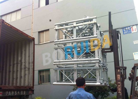Aluminum Construction Material Hoist Up Ramp Door Style 3.2mx1.5mx2.5m Cage Size supplier