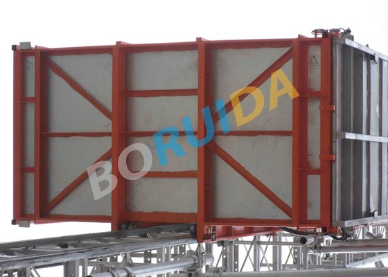 Q235 / Q345 Steel Car Cage Hoists For Building, 380V 50Hz Or 60Hz Power supplier